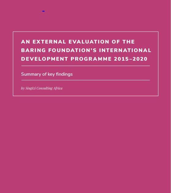 International Development programme: external evaluation 2015-2020 ...